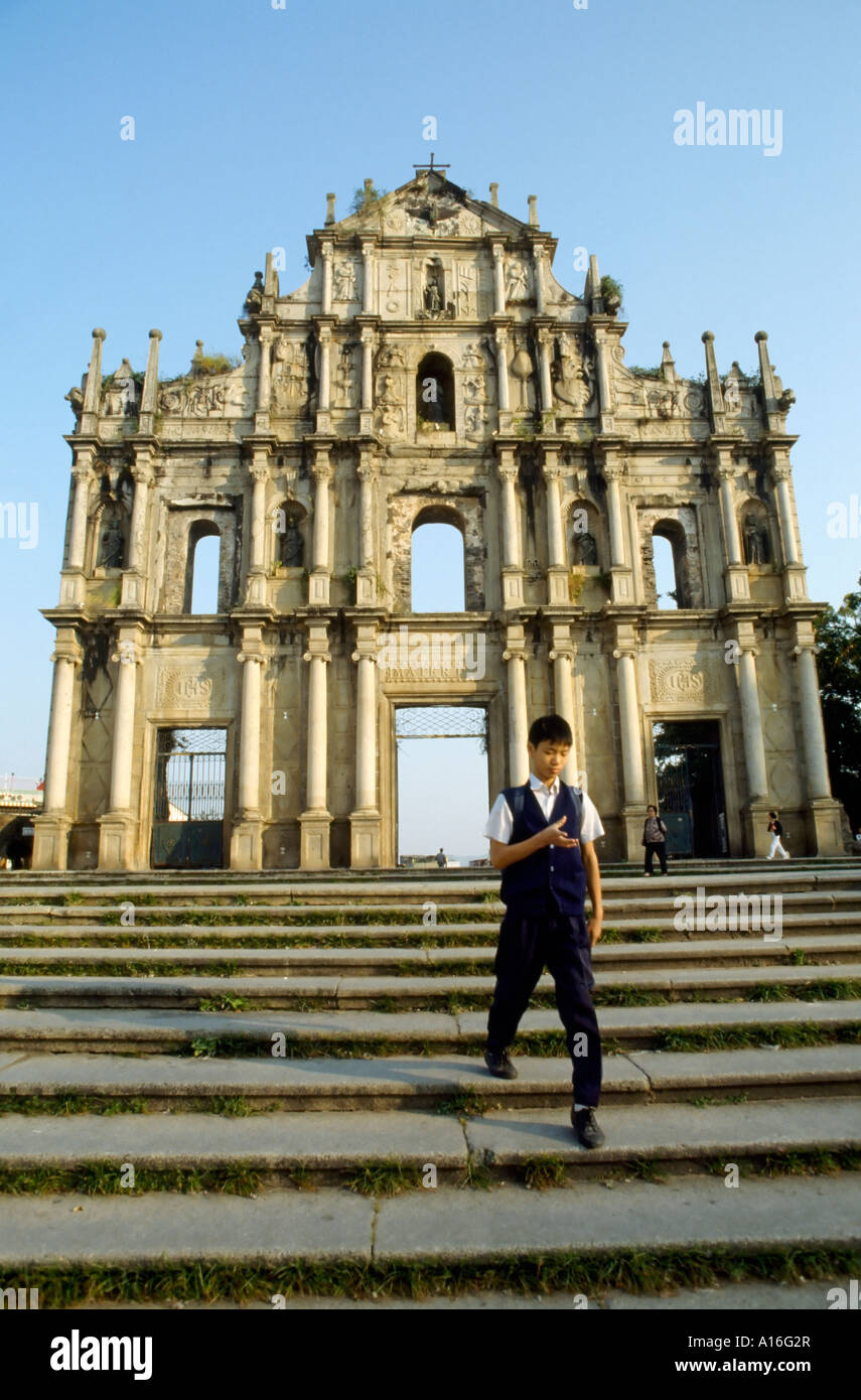 Macao ruins of St Paul s church Stock Photo - Alamy