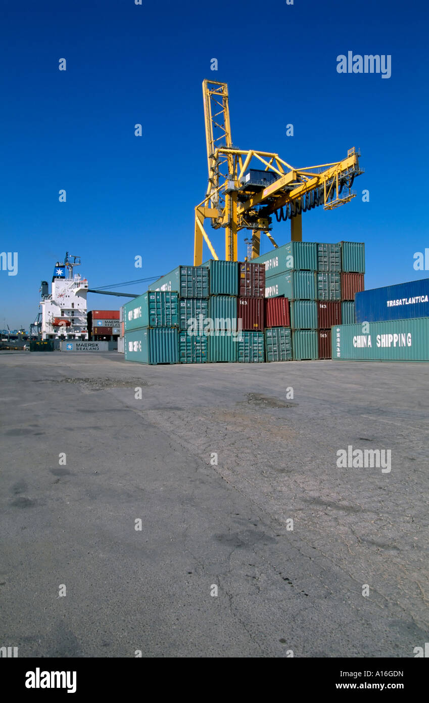 crane in container terminal Stock Photo - Alamy