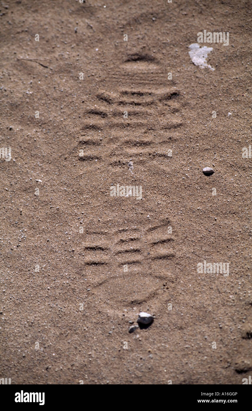 footprint in sand, Atacama Desert, Chile Stock Photo - Alamy