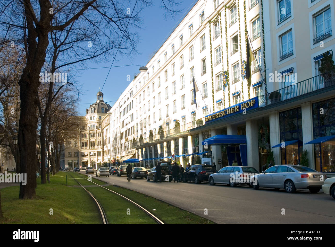 Germany Bavaria Munich Hotel Bayerischer Hof Promenadeplatz Stock Photo ...