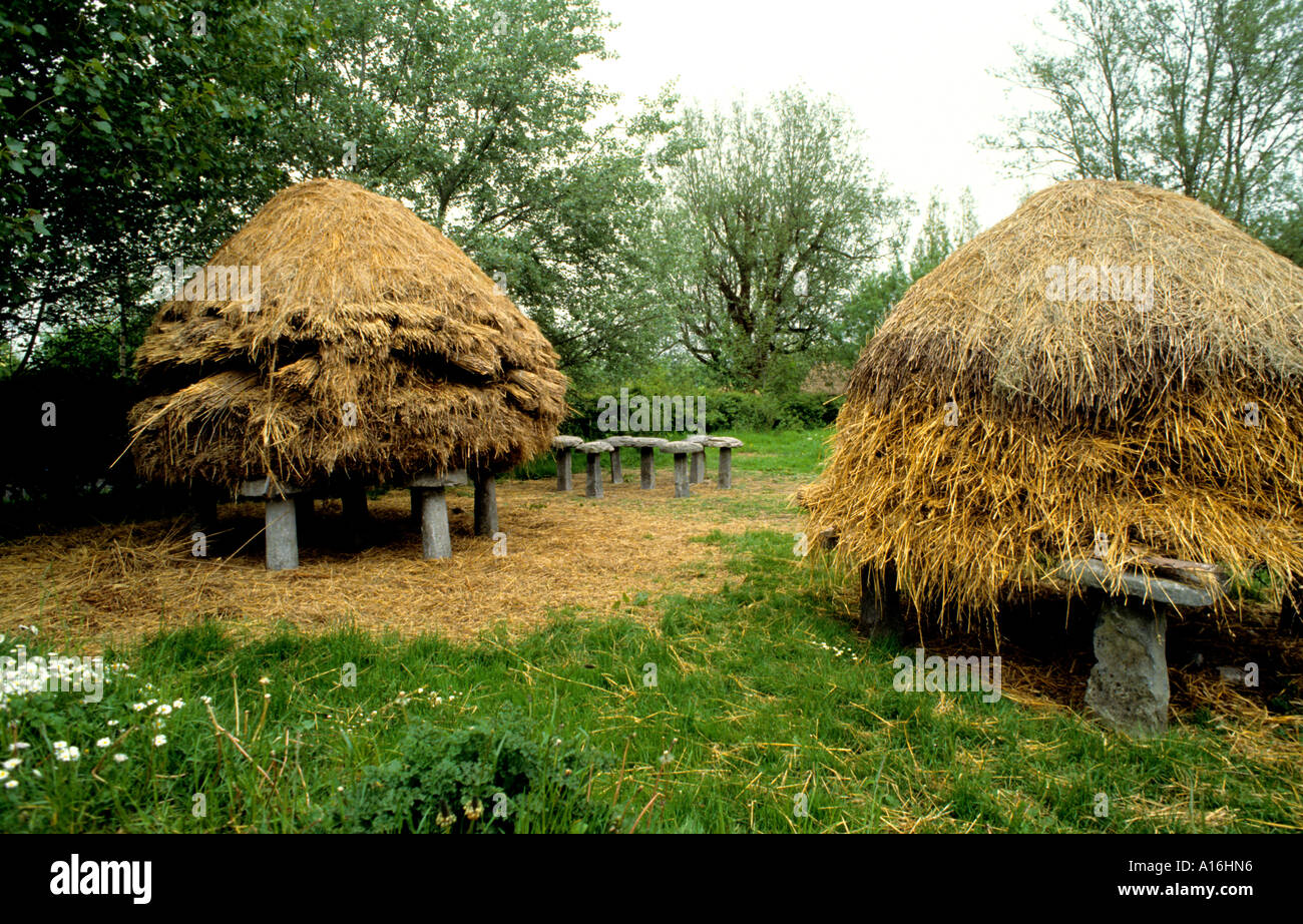Bunratty Folk Park Ireland Irish farm Farmer Stock Photo - Alamy