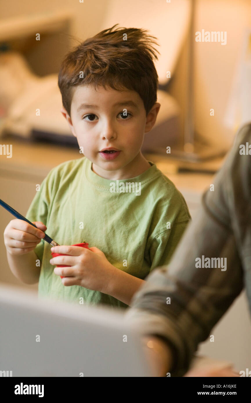 Mom and 4 yr old boy Stock Photo - Alamy