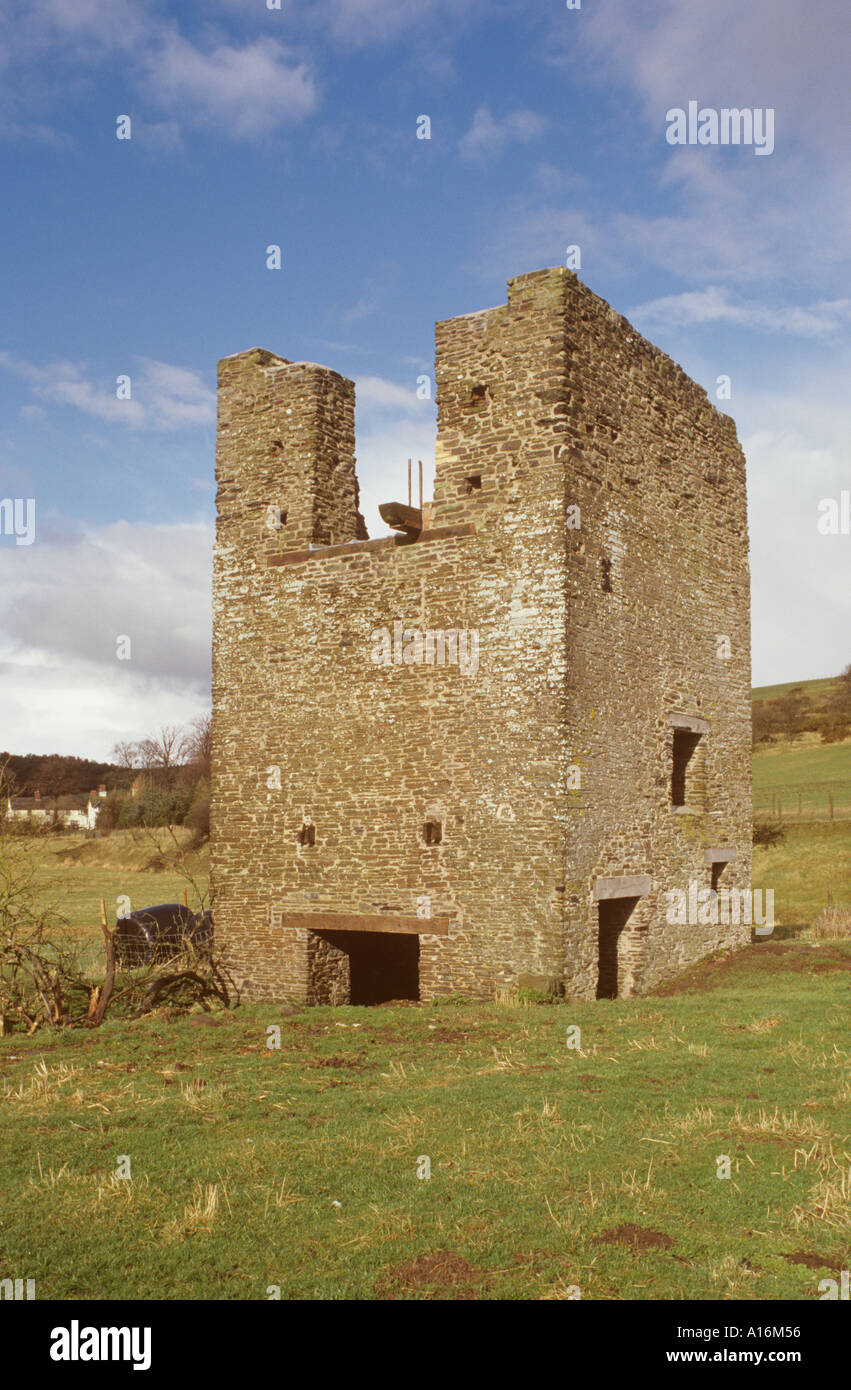 Old lead mine engine house at White Grit, Shropshire Stock Photo - Alamy