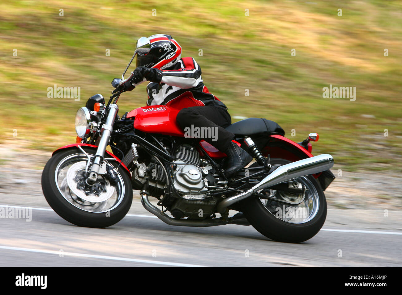 Ducati sport classic motorcycle rider Stock Photo - Alamy