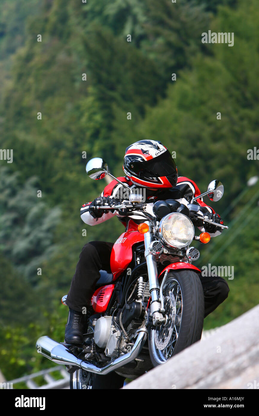 Ducati sport classic motorcycle rider hi-res stock photography and ...