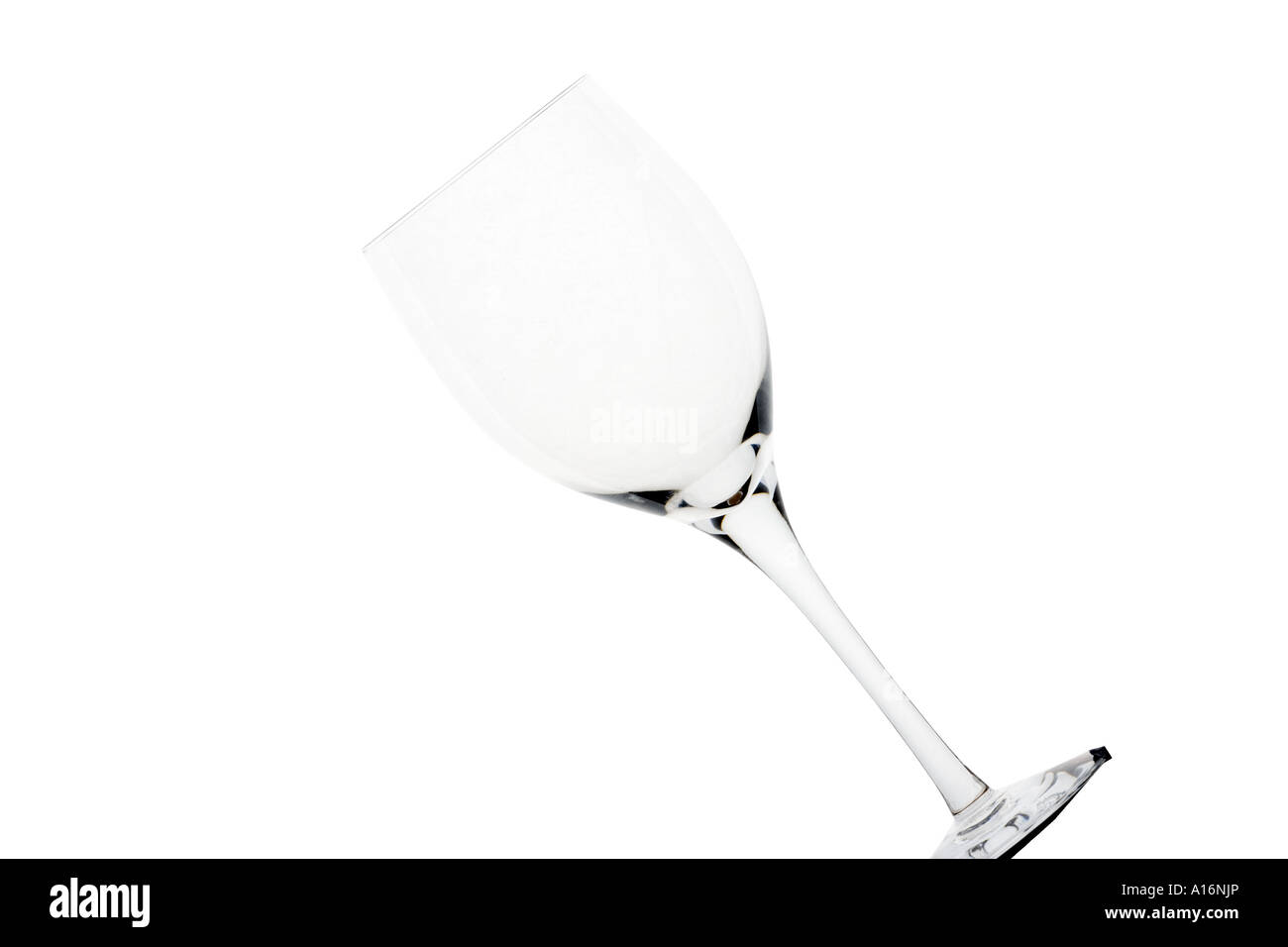 Tilted Wine Glass Stock Photo - Alamy