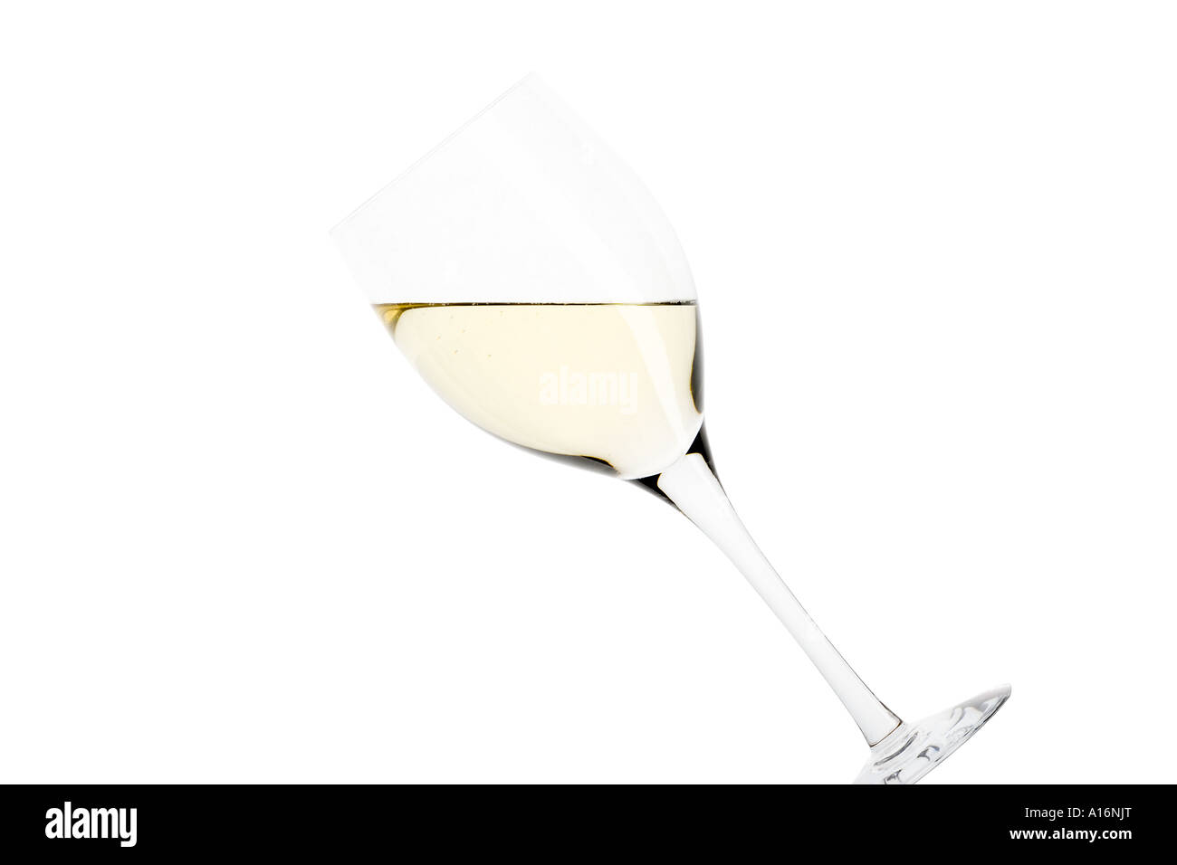 Tilted Wine Glass Stock Photo - Alamy