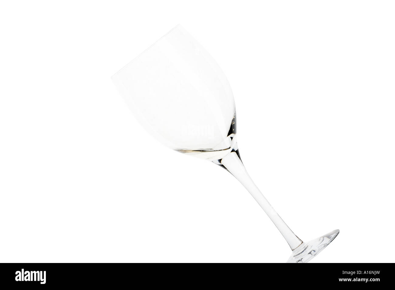 Tilted Wine Glass Stock Photo - Alamy