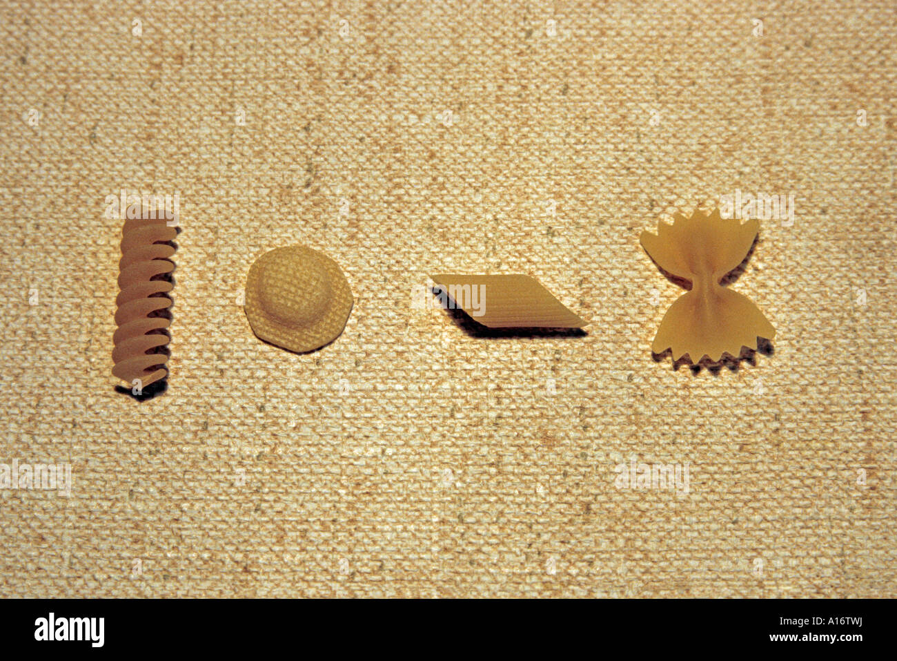 different shapes of italian pasta Stock Photo - Alamy
