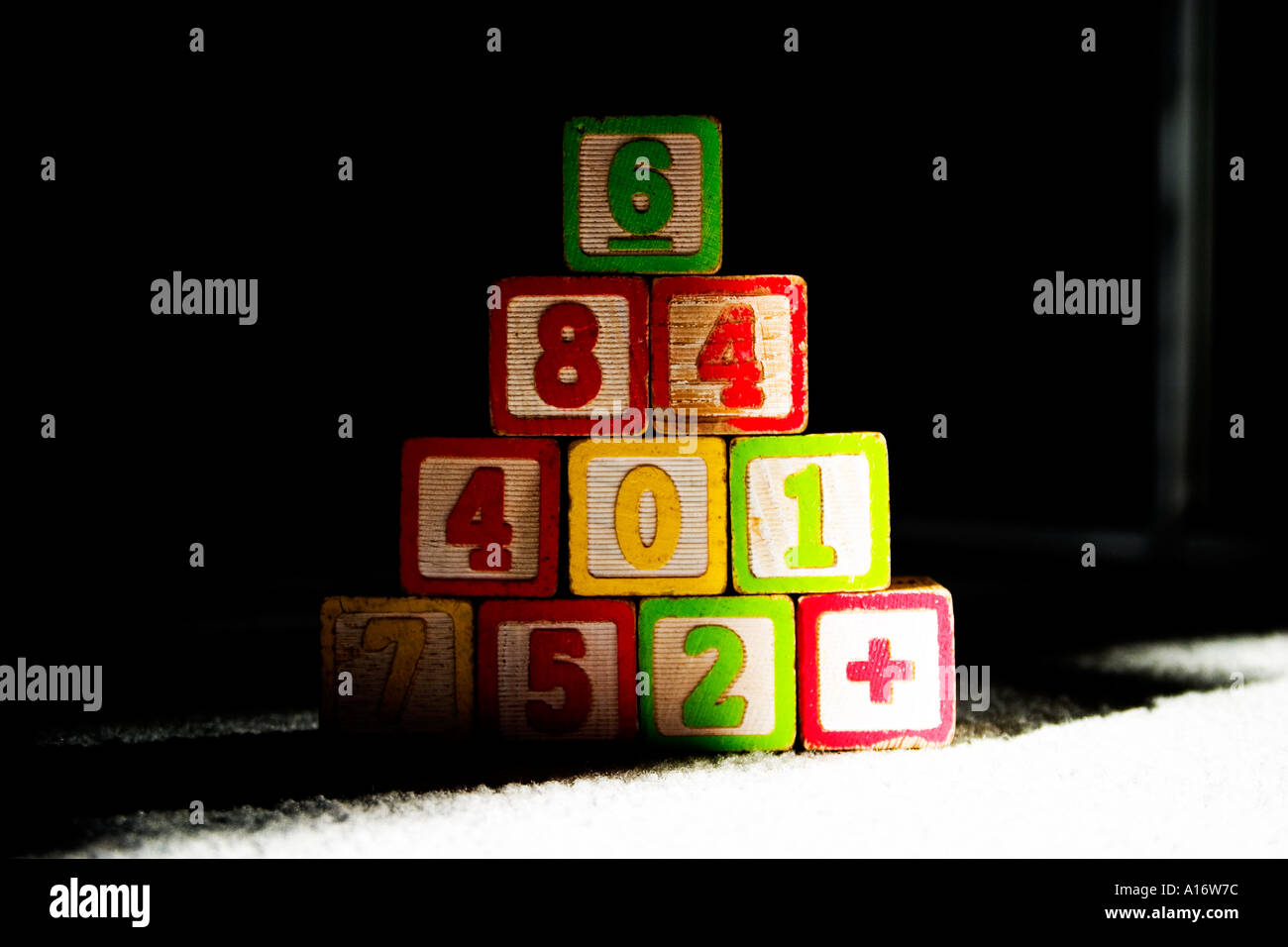 children s numbered wooden building blocks stacked up in a pyramid ... children s numbered wooden building blocks stacked up in a pyramid ...