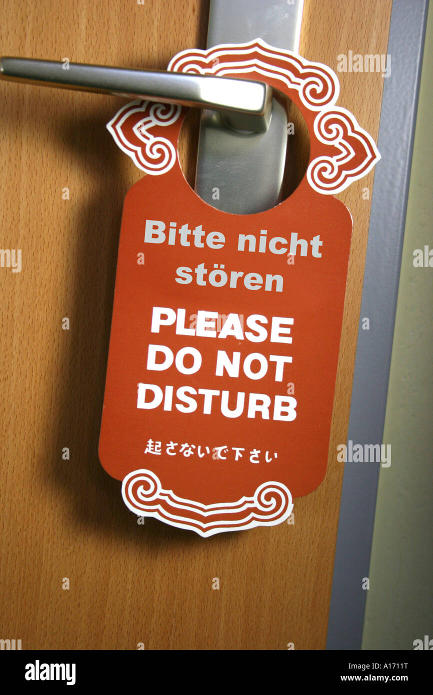 sign please do not disturb Stock Photo - Alamy