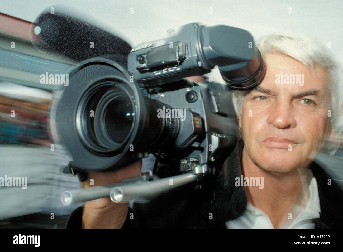 man with the cine camera Stock Photo - Alamy