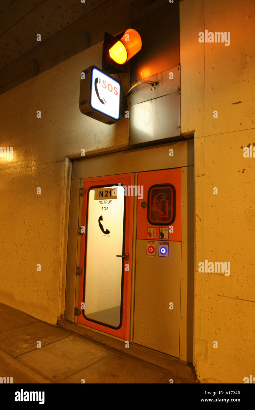 emergency roadside call point Stock Photo - Alamy