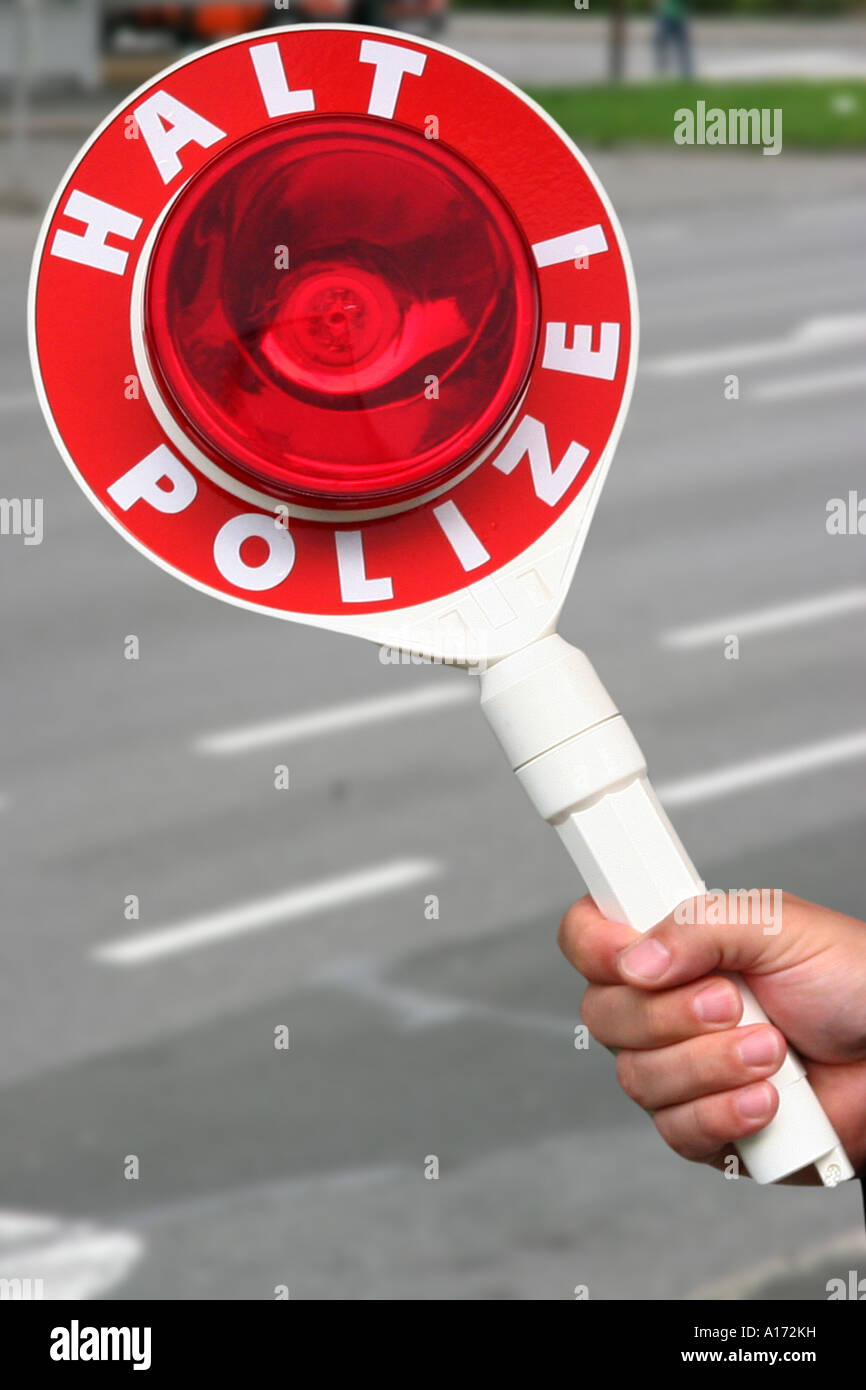Police signalling disk hi-res stock photography and images - Alamy