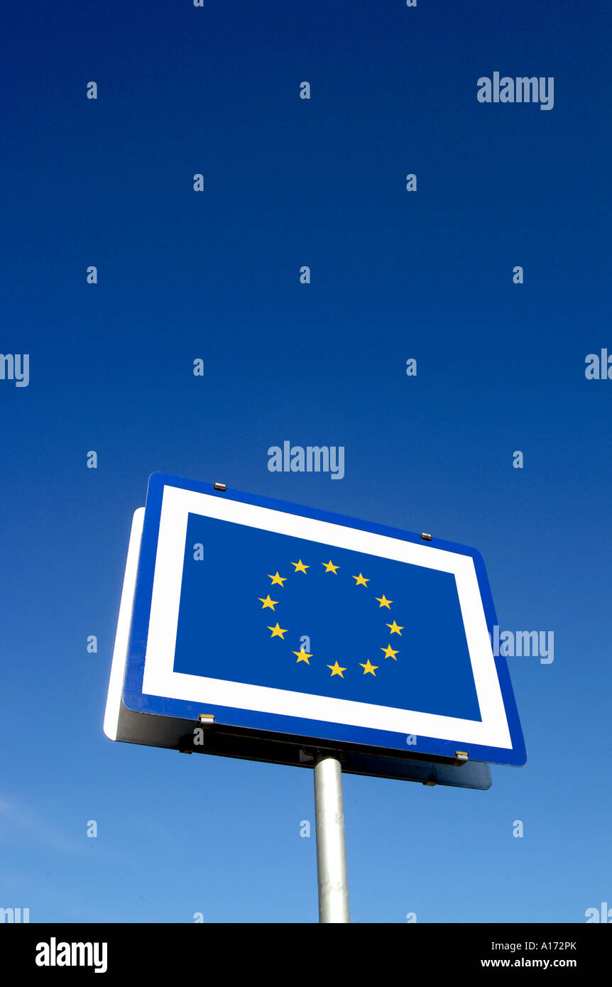 Place name sign European Union Stock Photo - Alamy