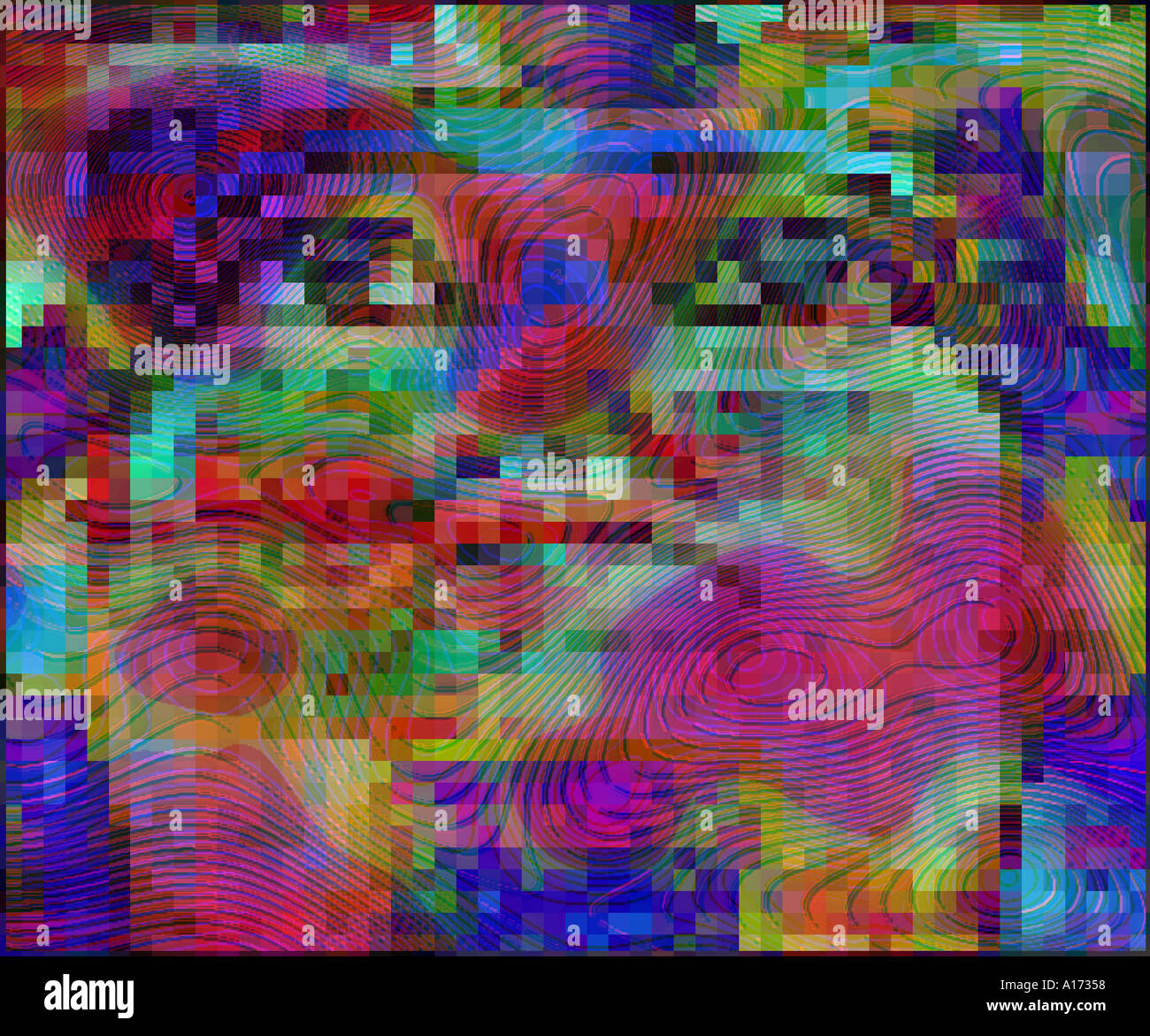 Crazy Pixel Face Stock Photo - Alamy