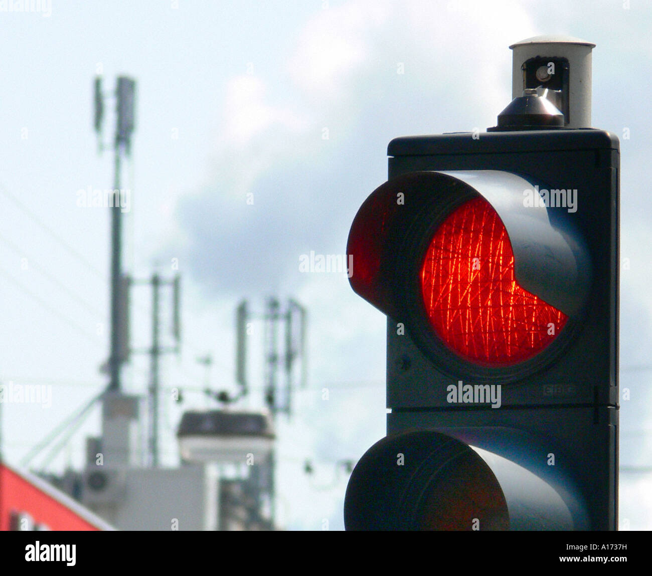 red traffic light Stock Photo - Alamy