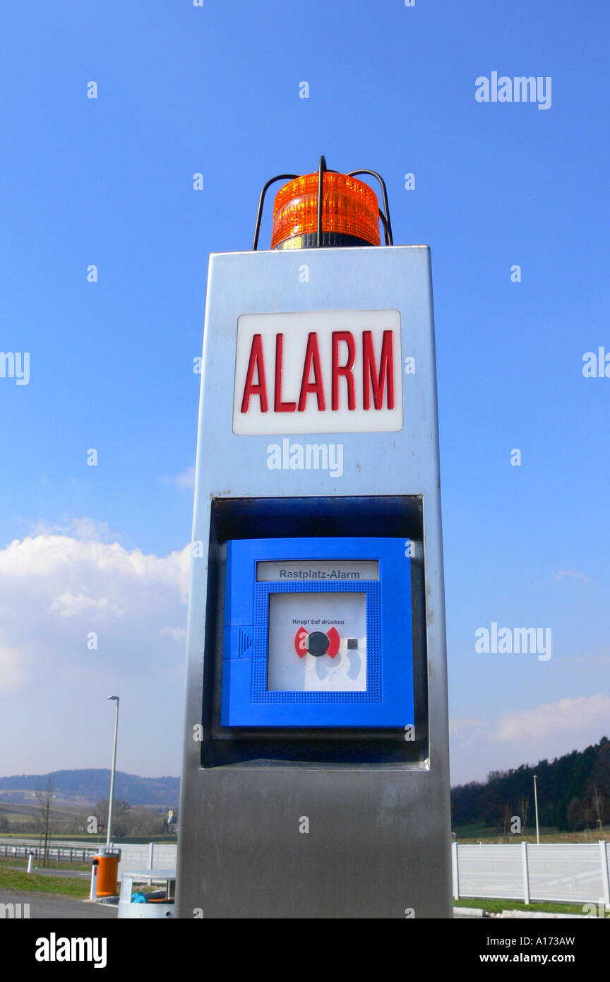 emergency roadside call point Stock Photo - Alamy