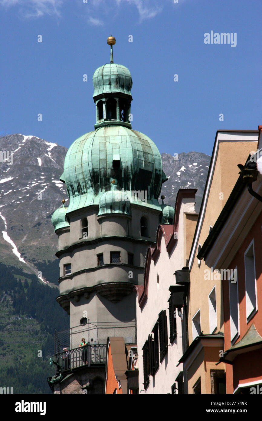Innsbruck city tower Stock Photo - Alamy