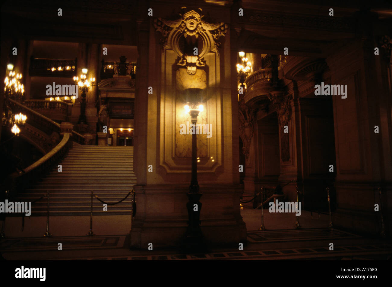 Inside the Paris Opera House after dark Stock Photo - Alamy