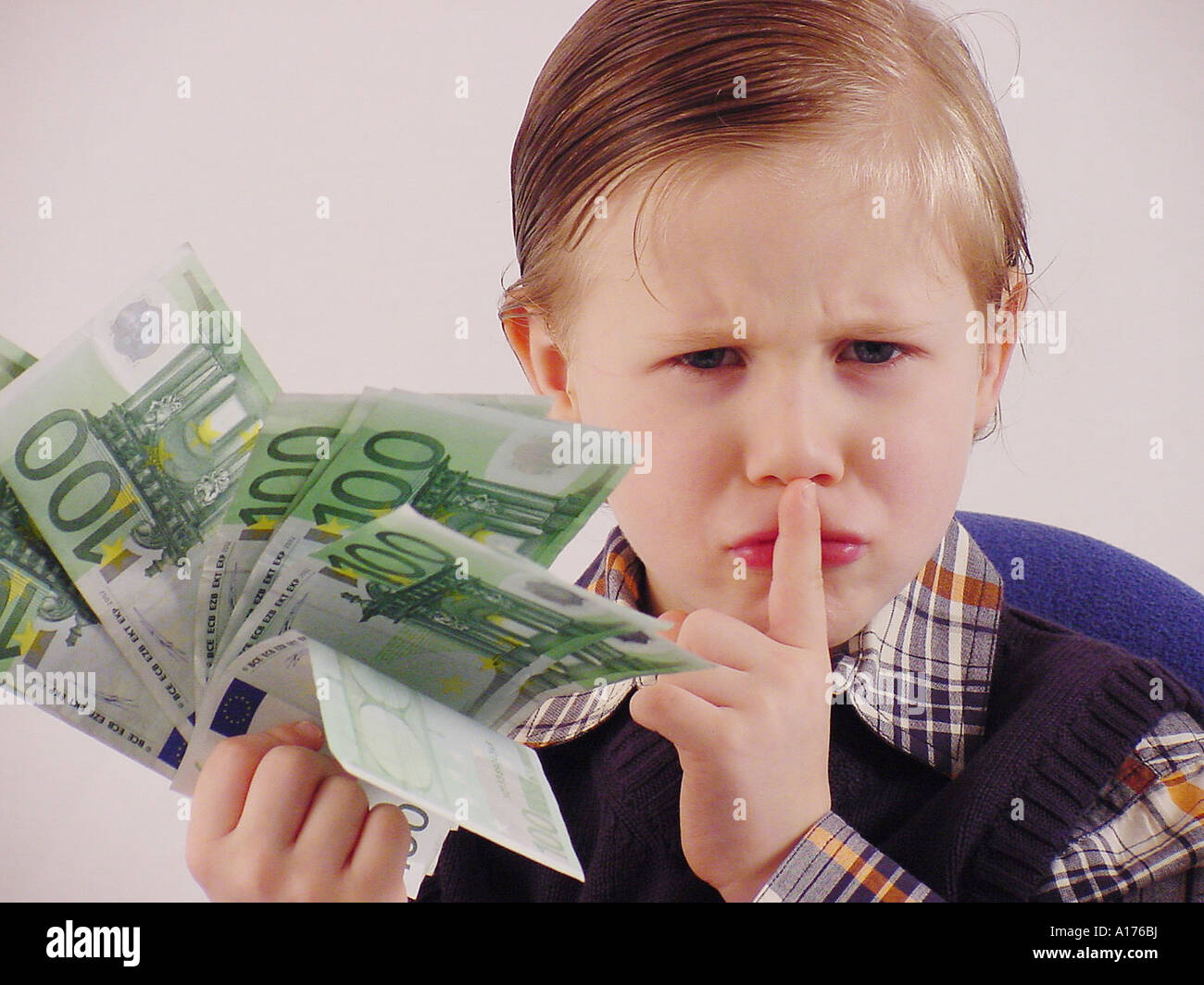 boy with money Stock Photo - Alamy