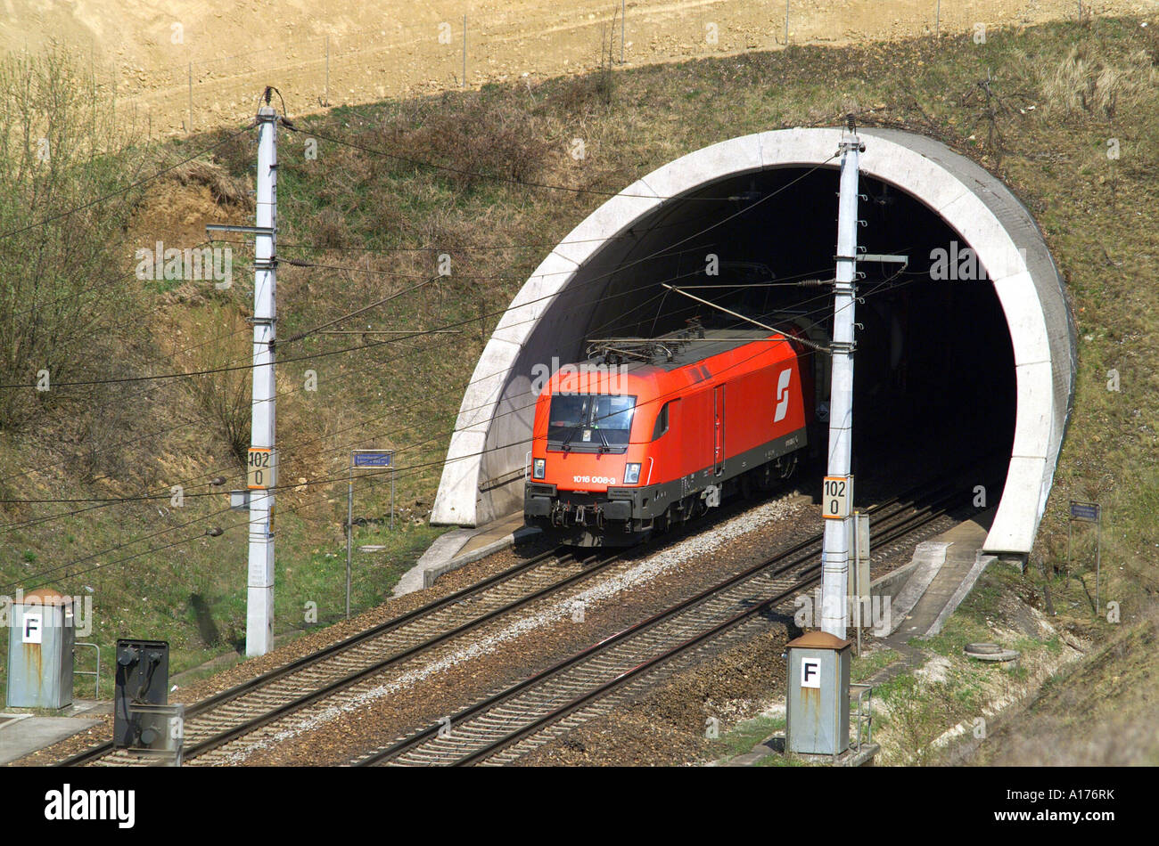 Locomotive of the Austrian Federal Railroads Stock Photo - Alamy