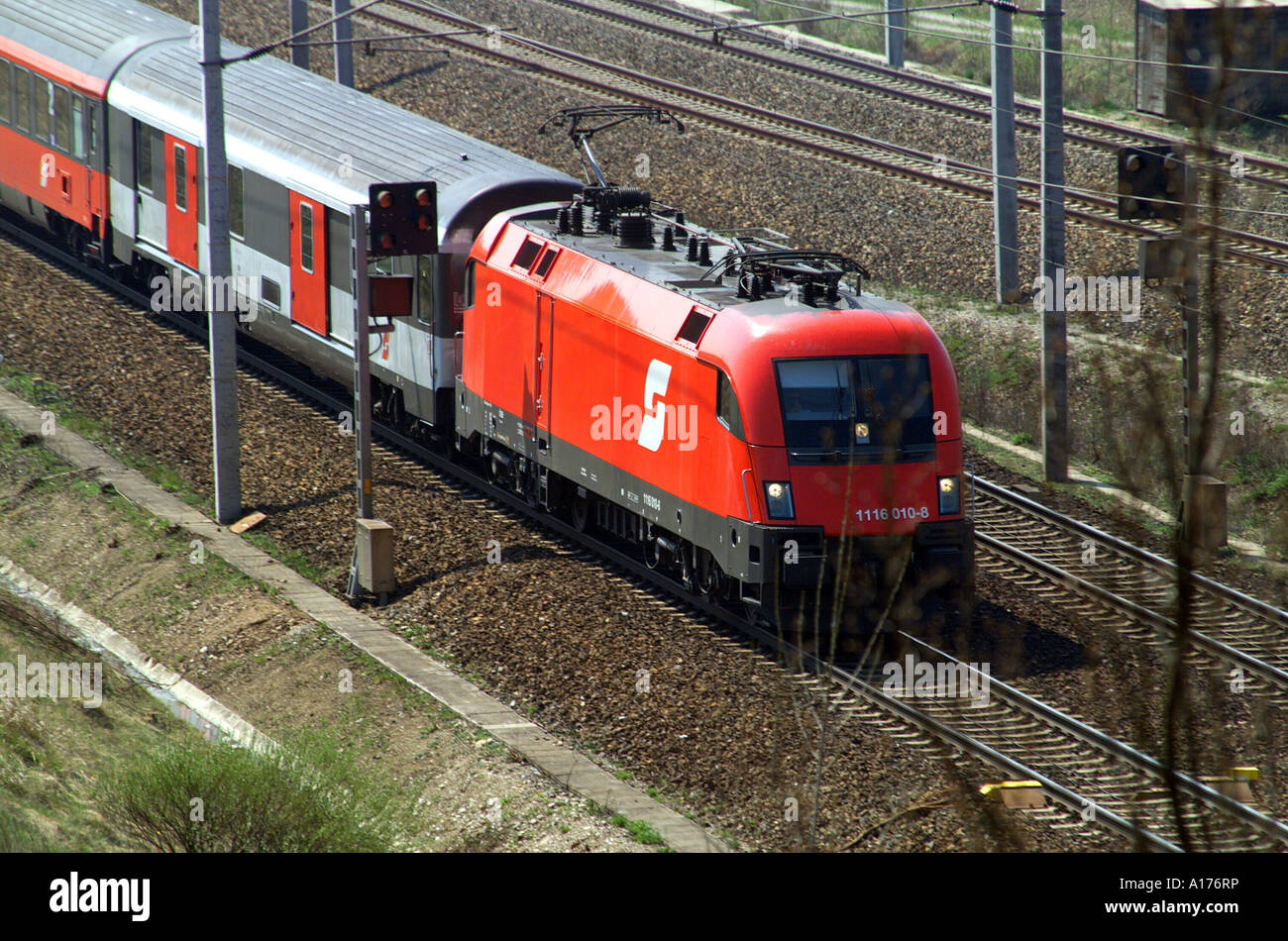 Locomotive of the Austrian Federal Railroads Stock Photo - Alamy
