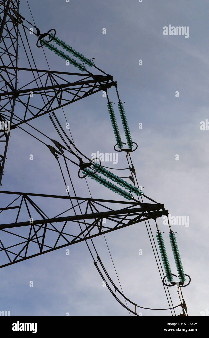 high voltage tower Stock Photo - Alamy