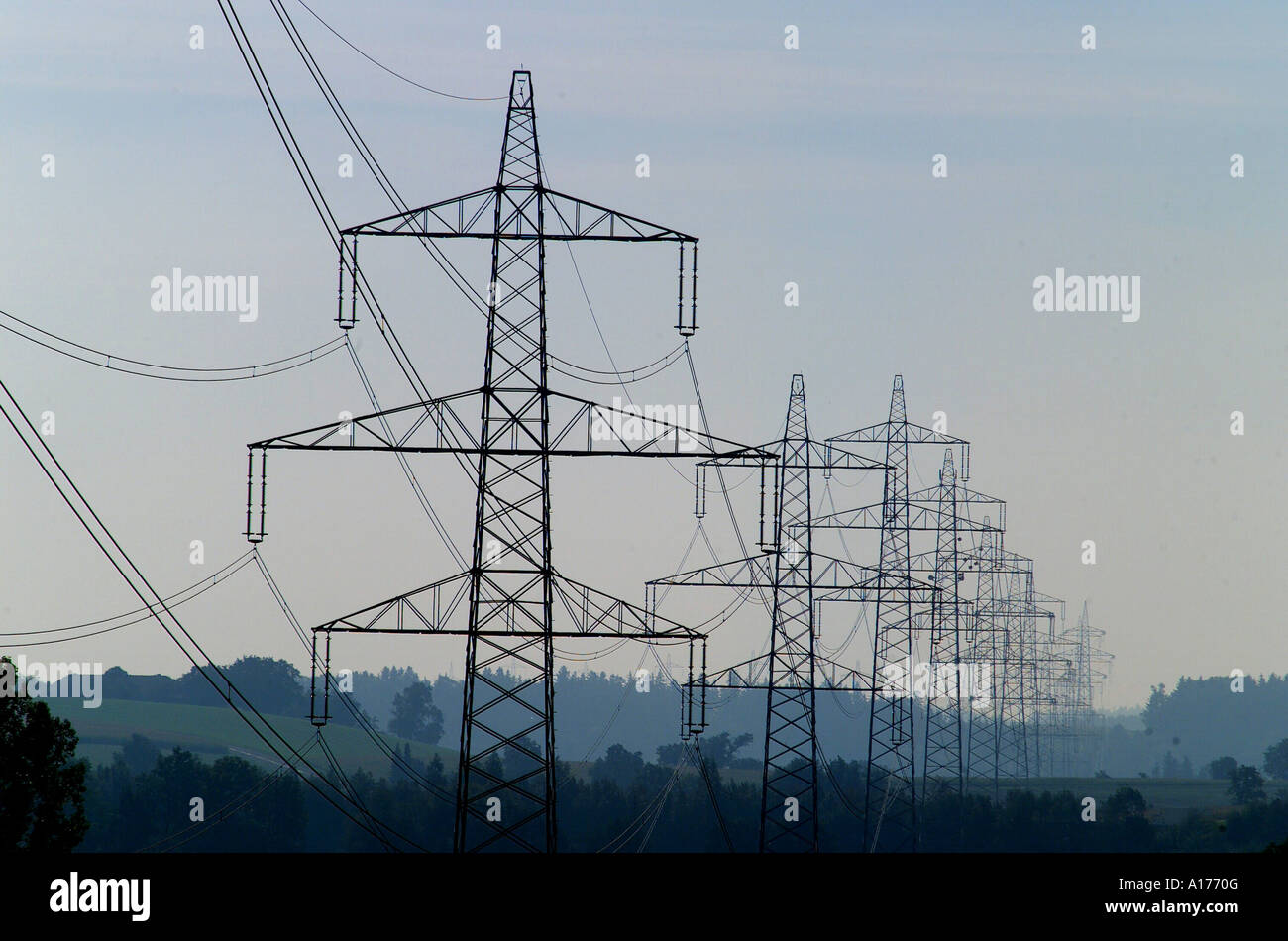high voltage tower Stock Photo - Alamy