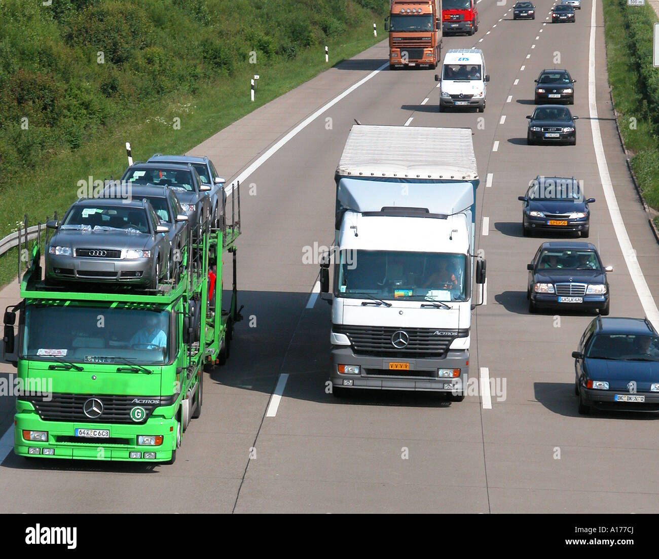 Truck on the motorway Stock Photo - Alamy