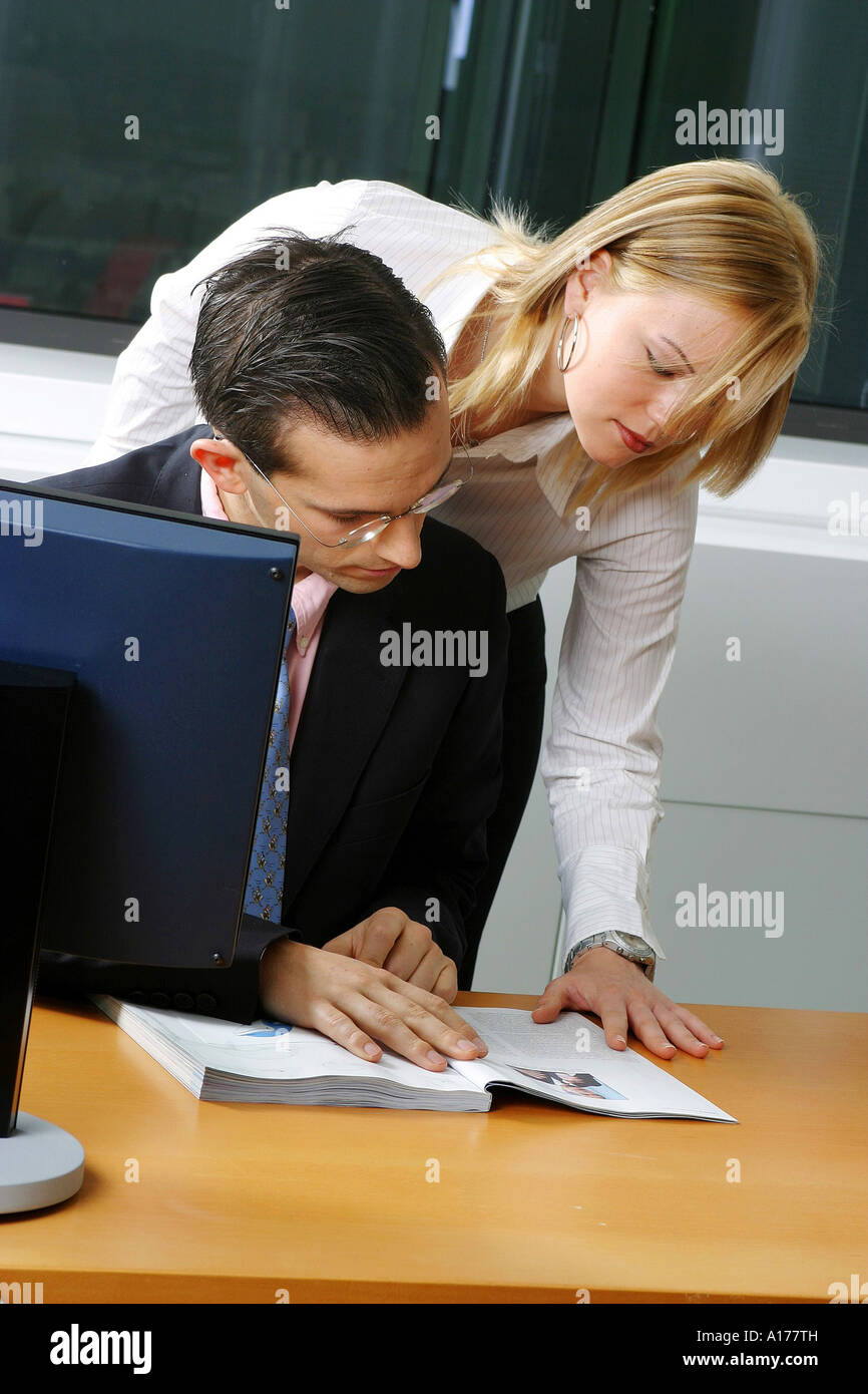 Boss and secretary in the office Stock Photo - Alamy