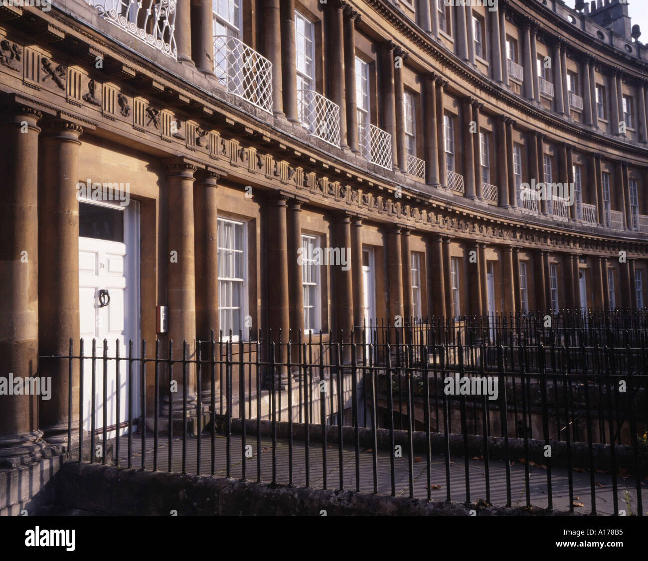 The Circus Georgian terrace Bath Spa Somerset, UK Stock Photo - Alamy