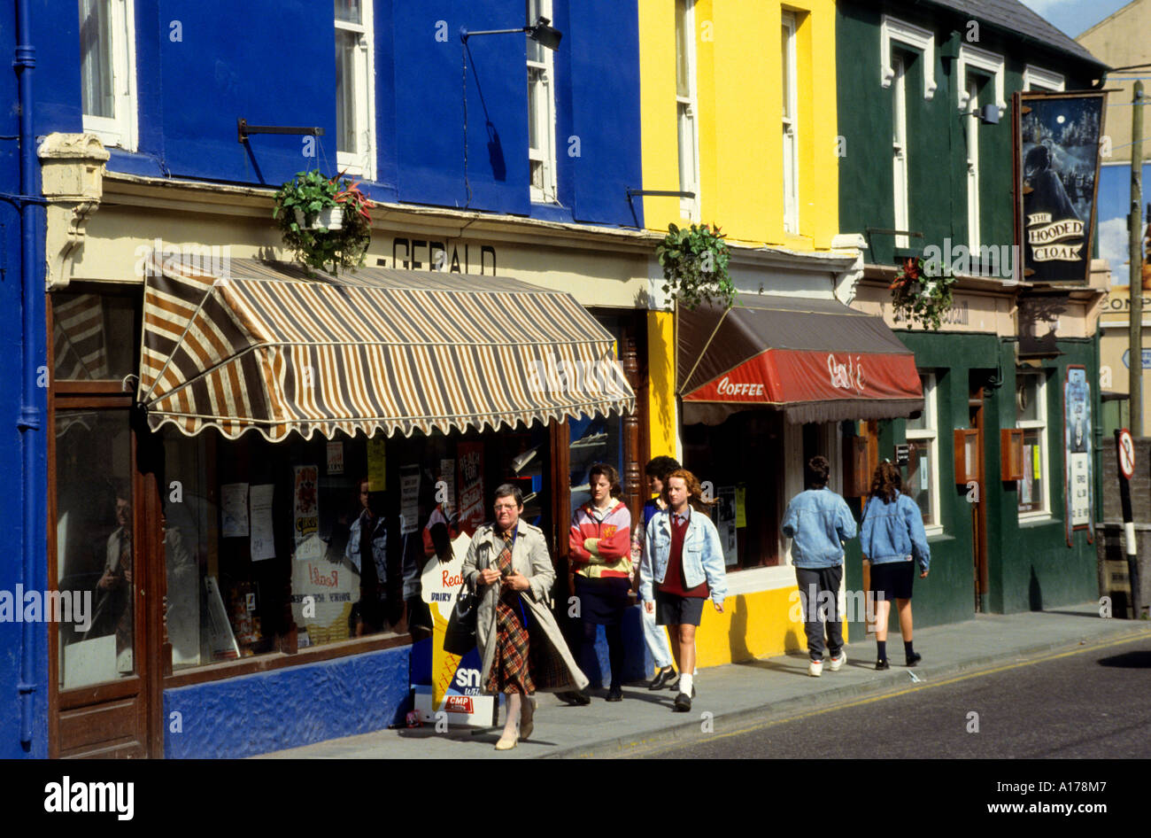 Shops Shop House Macroom Town Ireland Irish color Stock Photo - Alamy