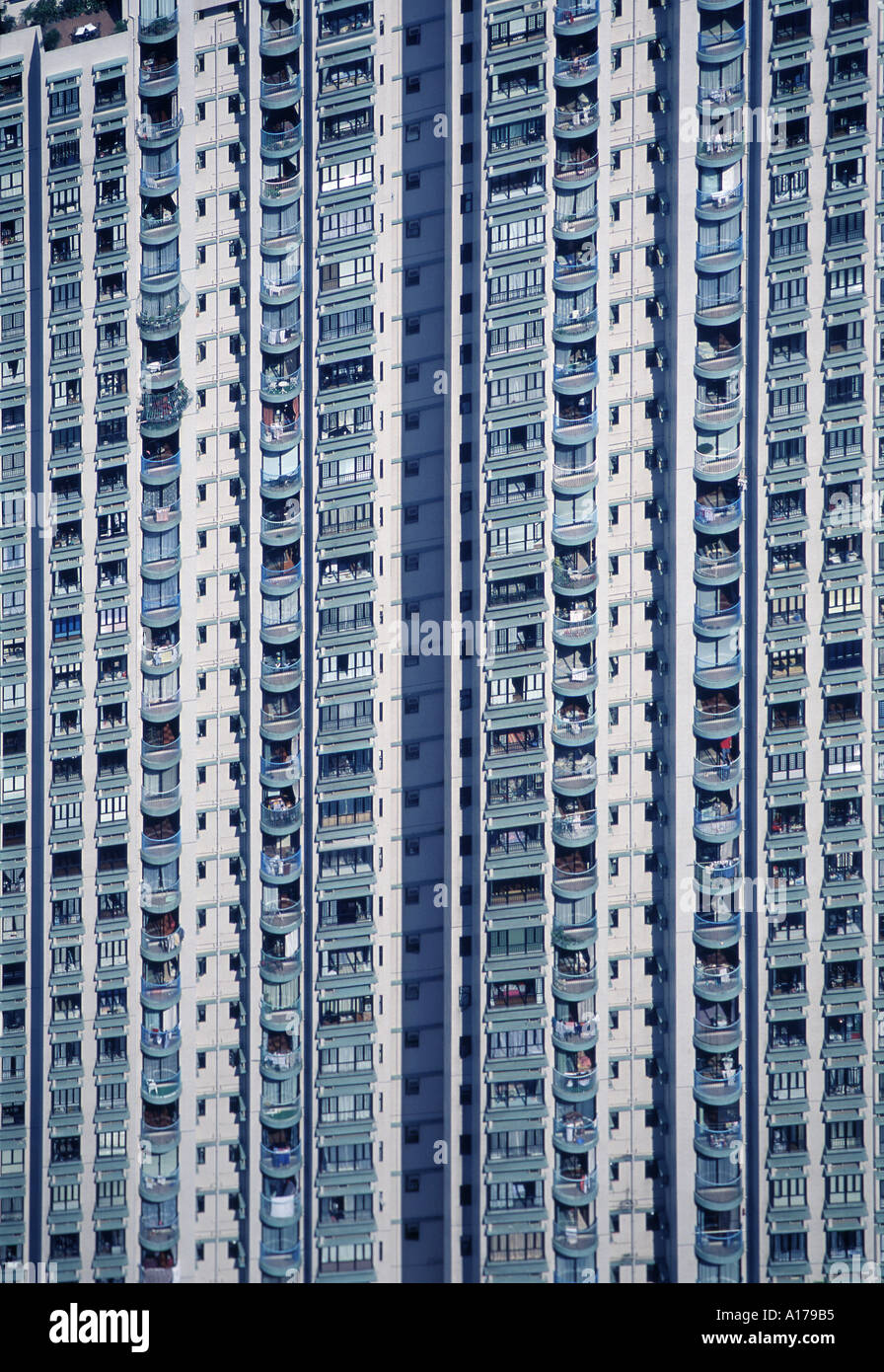 high density housing apartments hong kong Stock Photo - Alamy