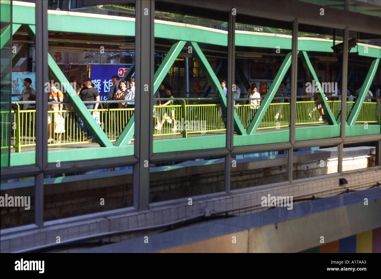Bridge reflected on windows Stock Photo - Alamy