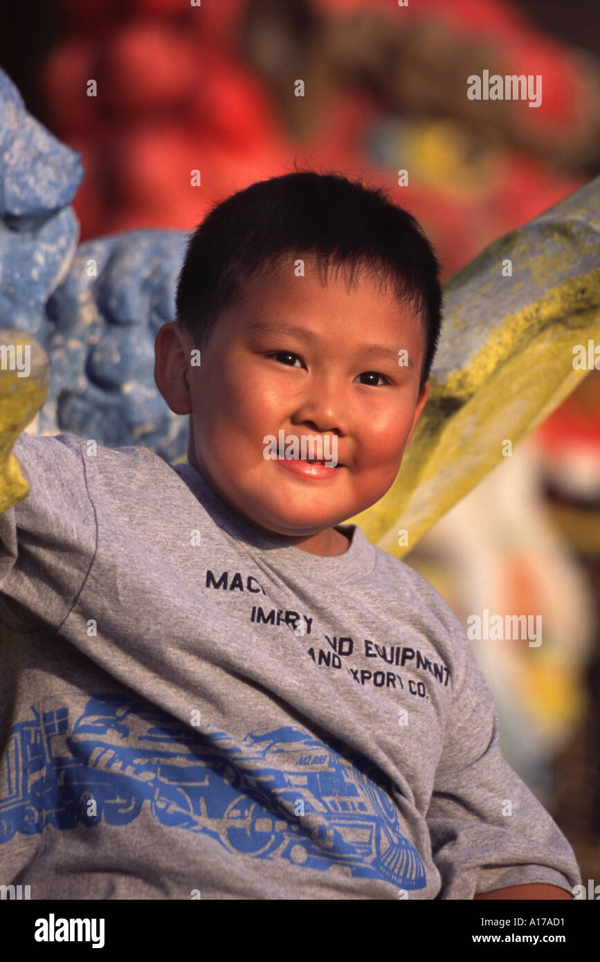 Happy chubby kid in Hong Kong Stock Photo - Alamy