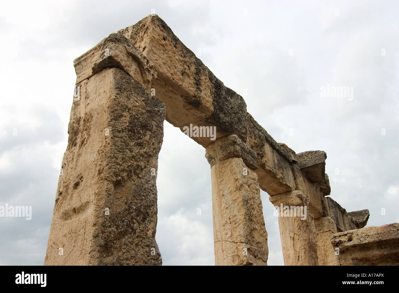 Columns with cross beams Stock Photo - Alamy