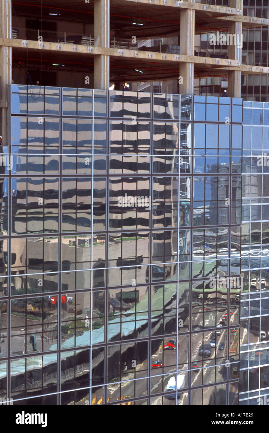 Reflection of Connaught Road in Hong Kong from a building still under ...