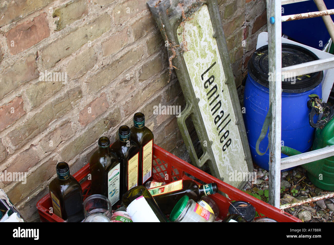 trashed street sign Stock Photo - Alamy