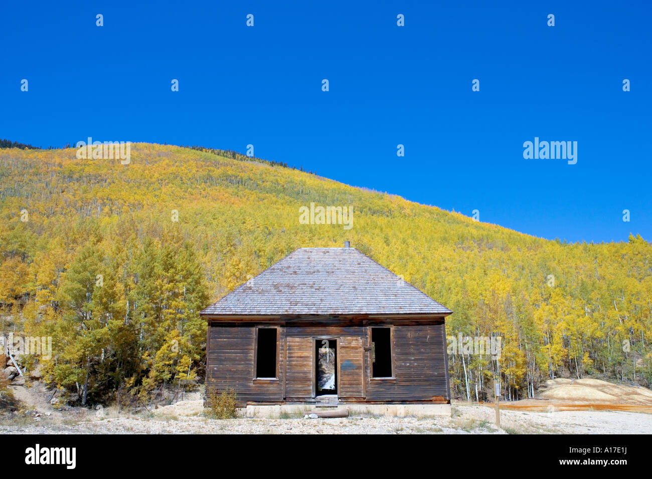 old rustic abandoned mining house near Silverton, Colorado Stock Photo ...