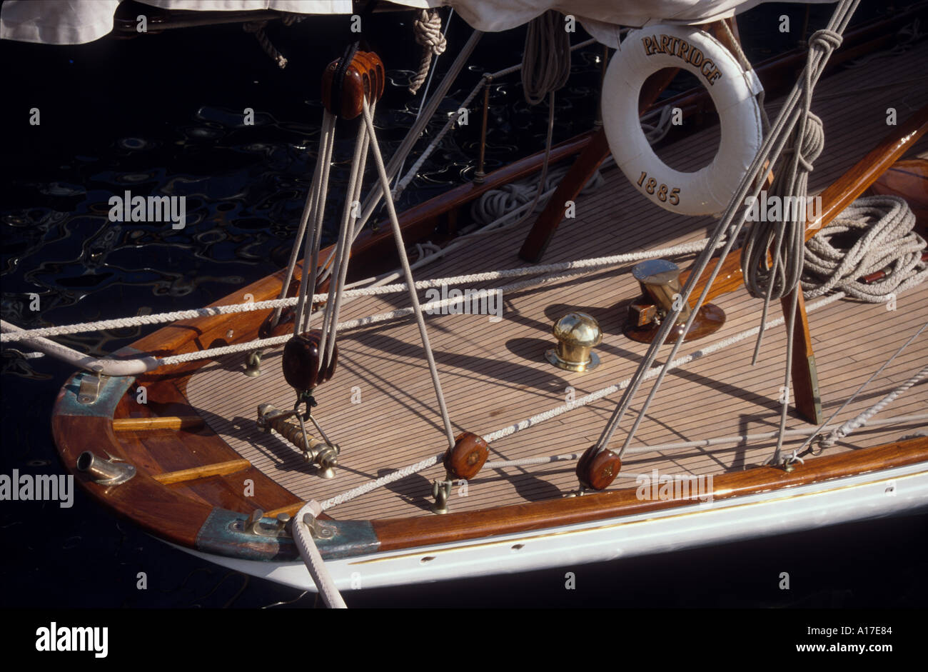 The 1885 UK built gaff cutter Camper and Nicholson yacht Partridge at ...