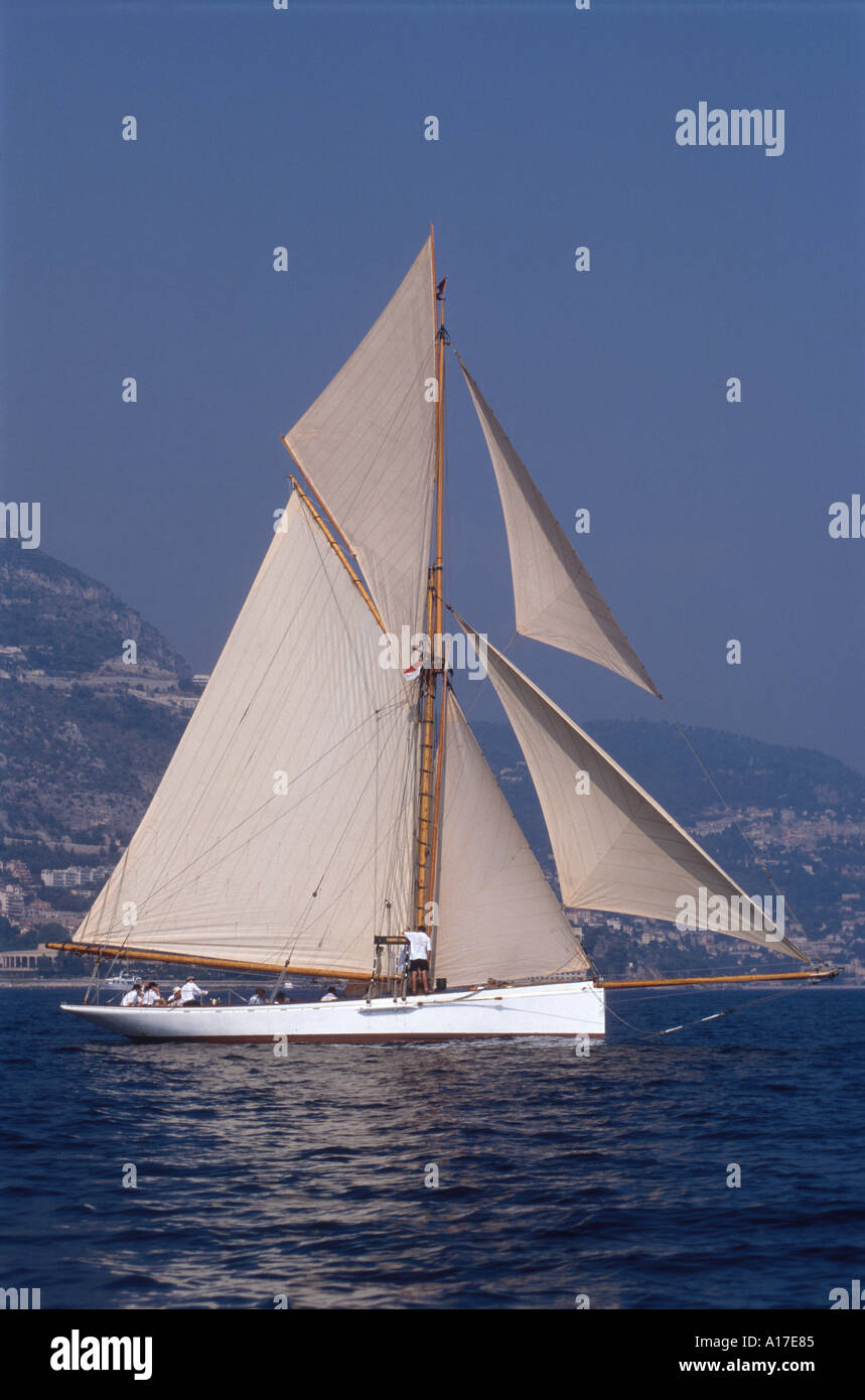 The 1885 UK built gaff cutter Camper and Nicholson yacht Partridge at ...