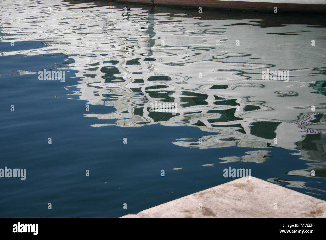 Water reflecion in a port Stock Photo - Alamy