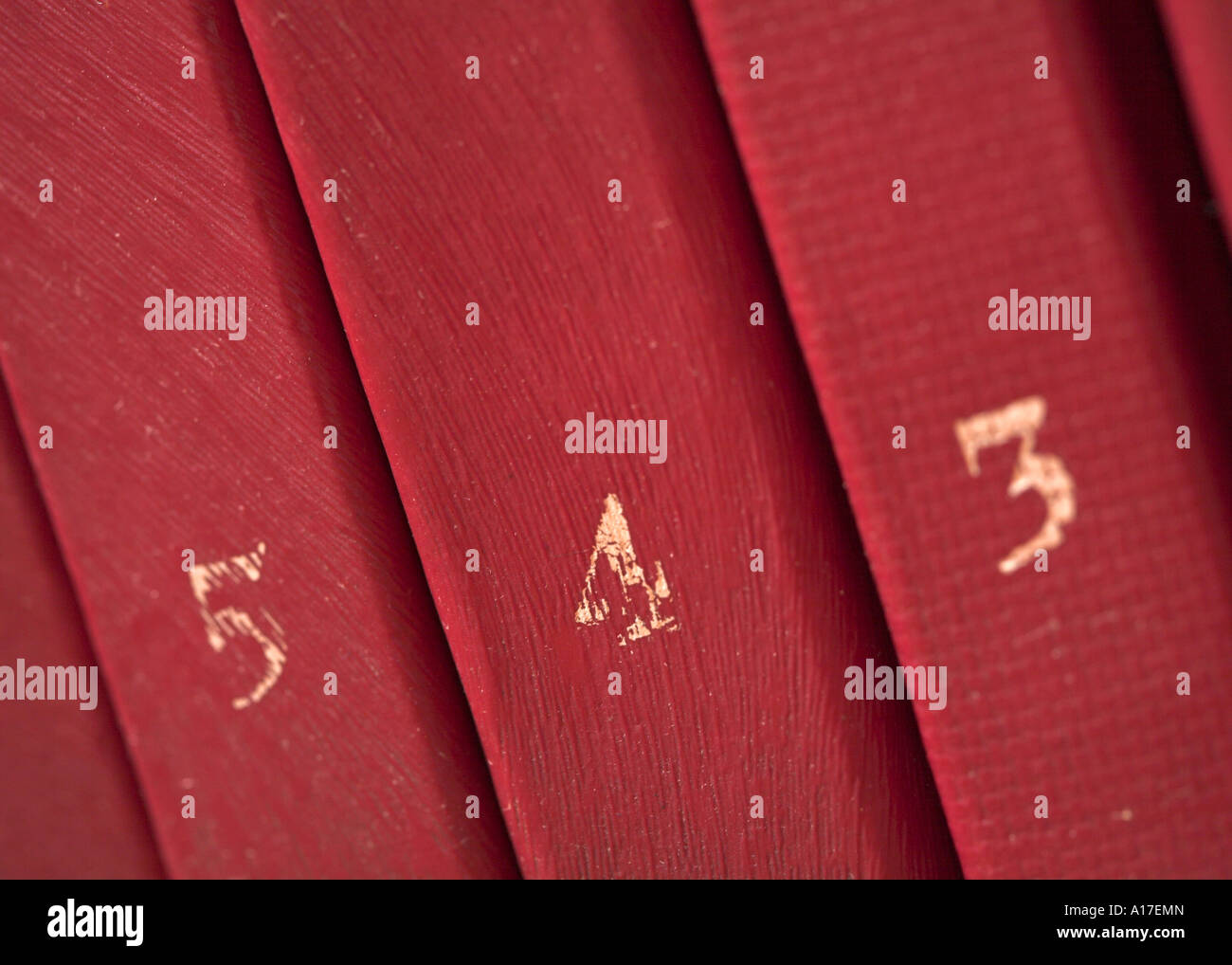 Stack of red books Stock Photo - Alamy