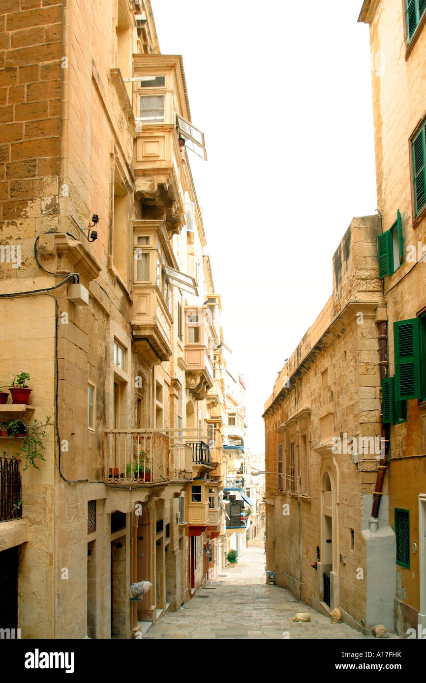 Maltese architecture, typical houses, Malta Stock Photo - Alamy
