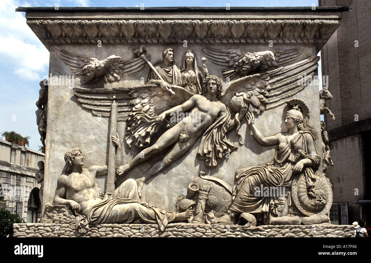 Museum statue basis emperor Antonius Pius's Column Stock Photo - Alamy