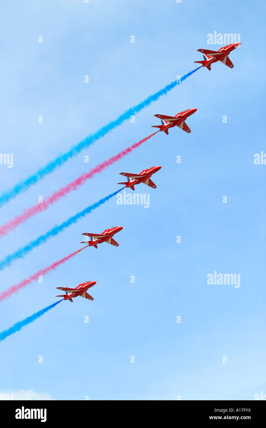 The Red Arrows in formation at the Malta Air show Stock Photo - Alamy