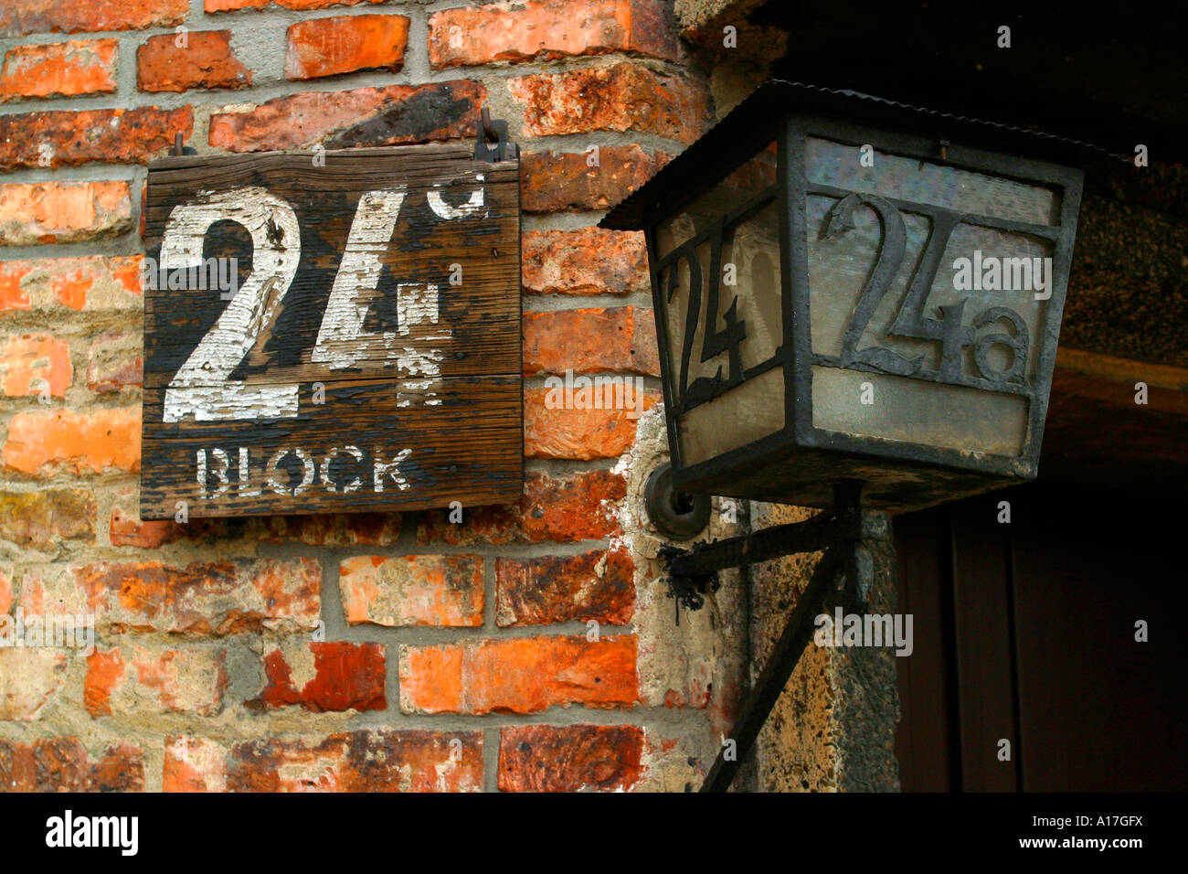 Block 24 at The Auschwitz concentration camp, Oswiecim, Poland Stock ...
