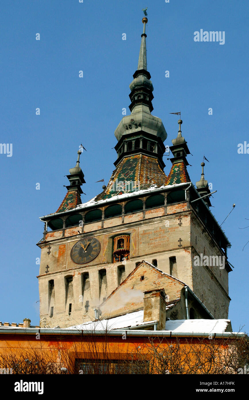 The Clock Tower, built in 1648, Singisoara, Romania Stock Photo - Alamy