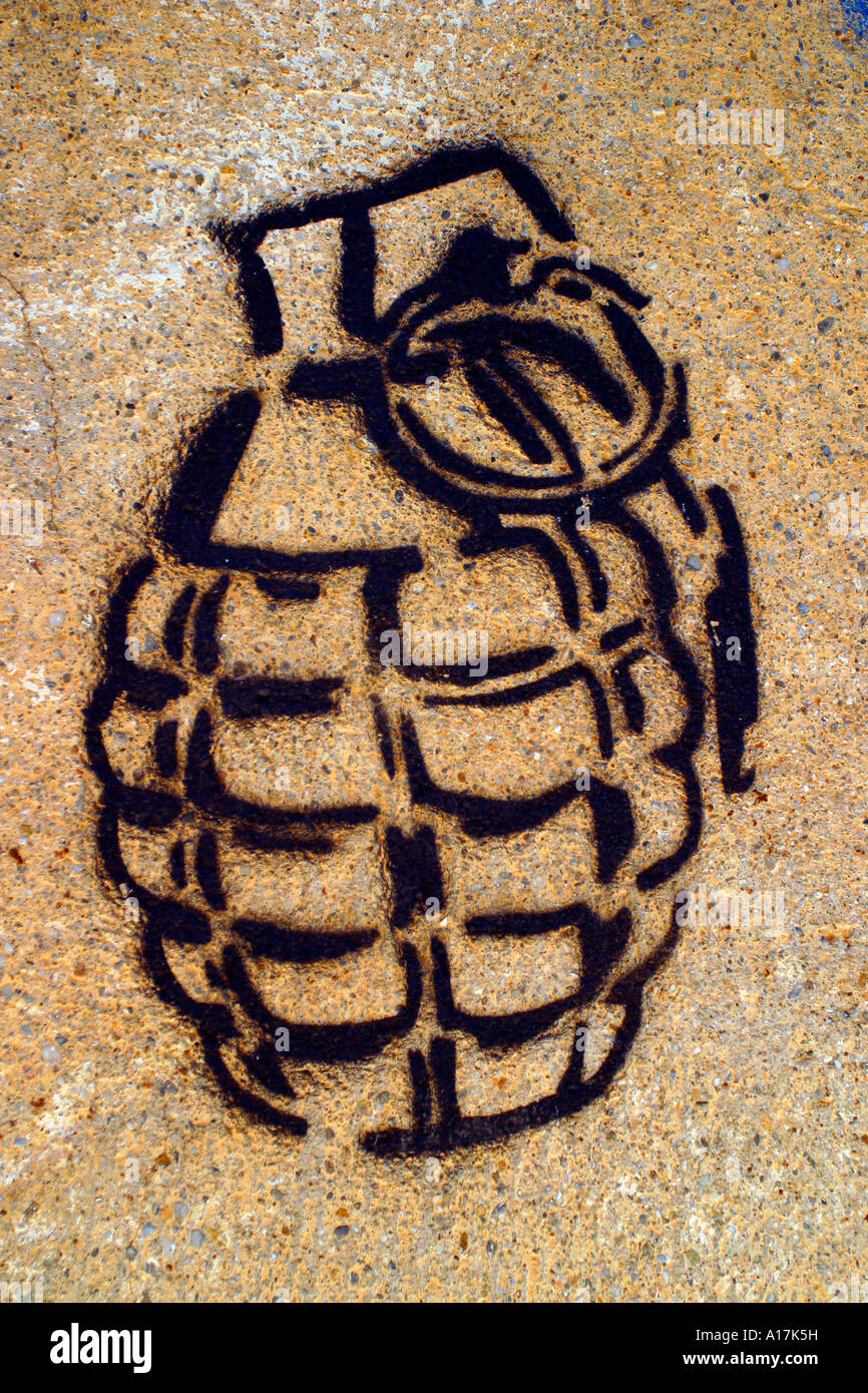Hand Grenade Stencil
